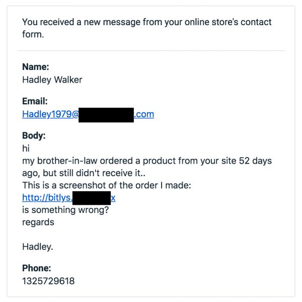 Online store owners - Beware this scam email - Shadows and Light