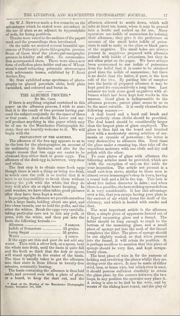 How to Make an Albumen Print According to 1857 Directions - Shadows and ...