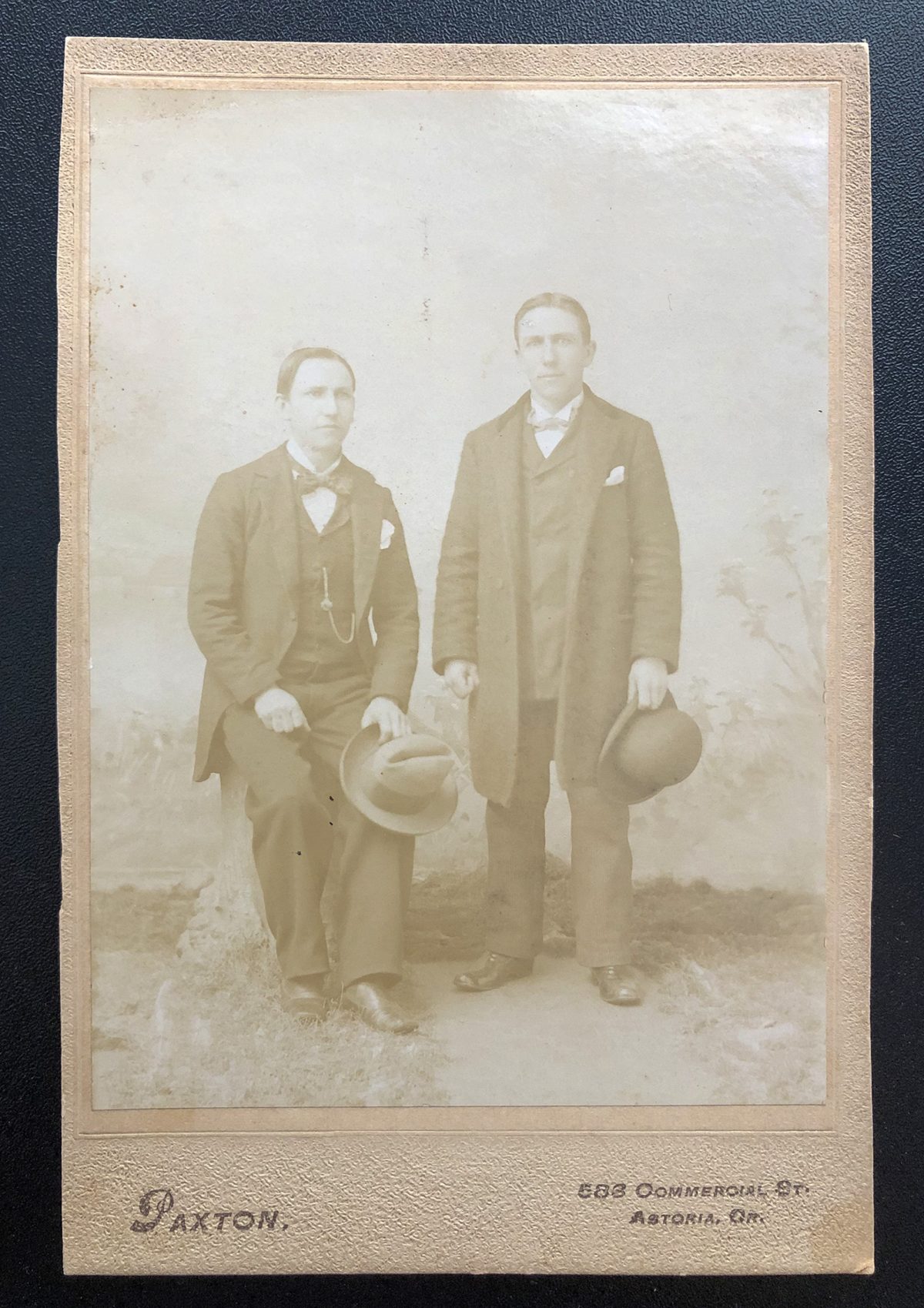 Cabinet Card Portrait of Two Brothers by Andrew B. Paxton in Astoria ...