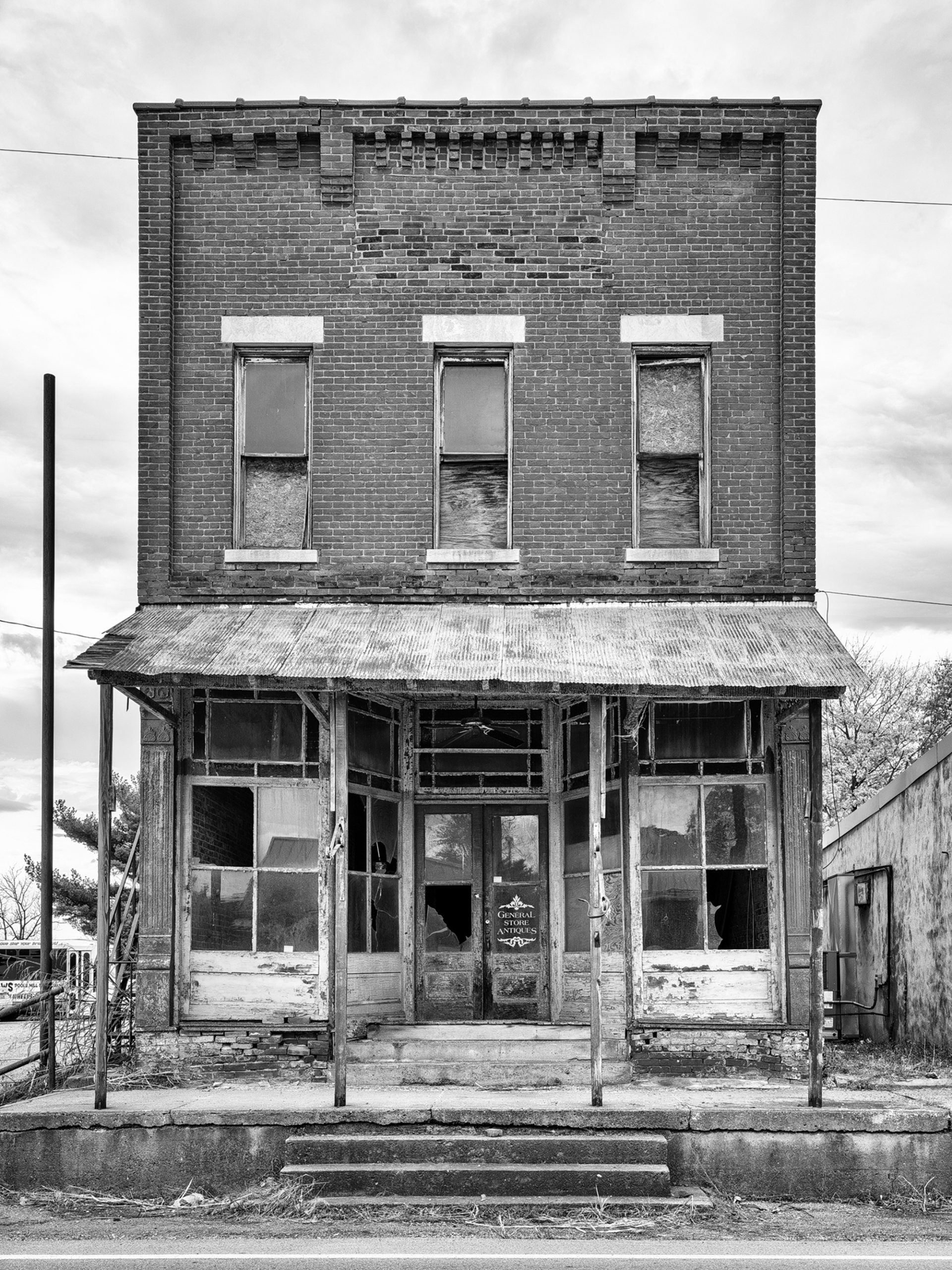 Black and White Photographs of the Abandoned Bank, Built Circa 1902, in ...